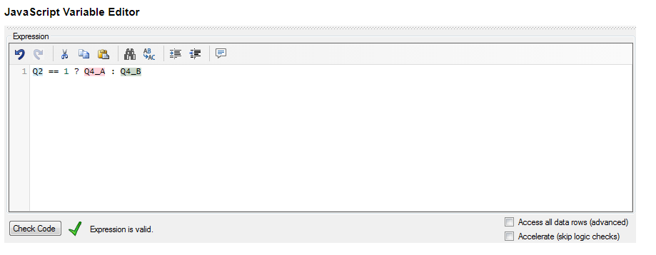 Editing JavaScript in Q – Technical Documentation